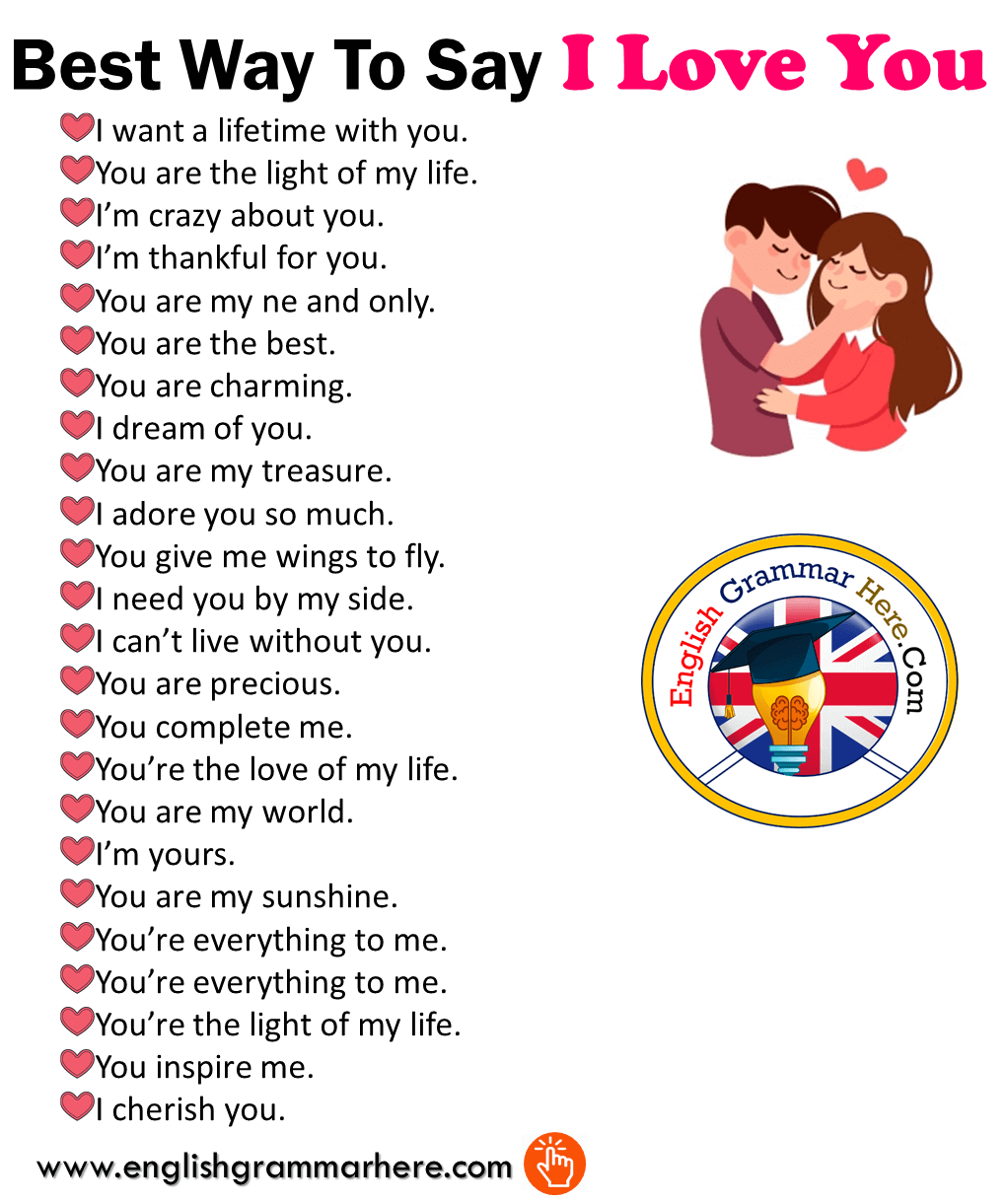 Best Way To Say I Love You In Speaking English Grammar Here Best Way To Say I Love You In Speaking English Grammar Here