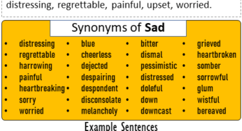 Sad Ka Synonyms Words In English - Infoupdate.org