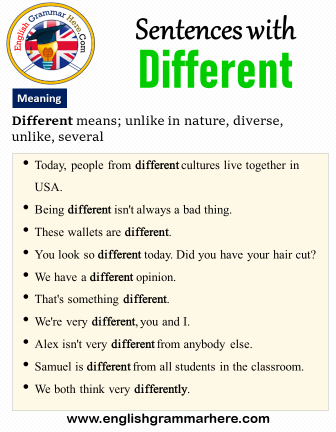  Sentences With Different Meaning And Example Sentences English 