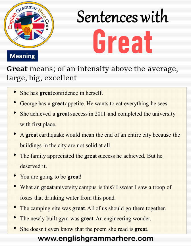  Sentences With Great Meaning And Example Sentences English Grammar Here