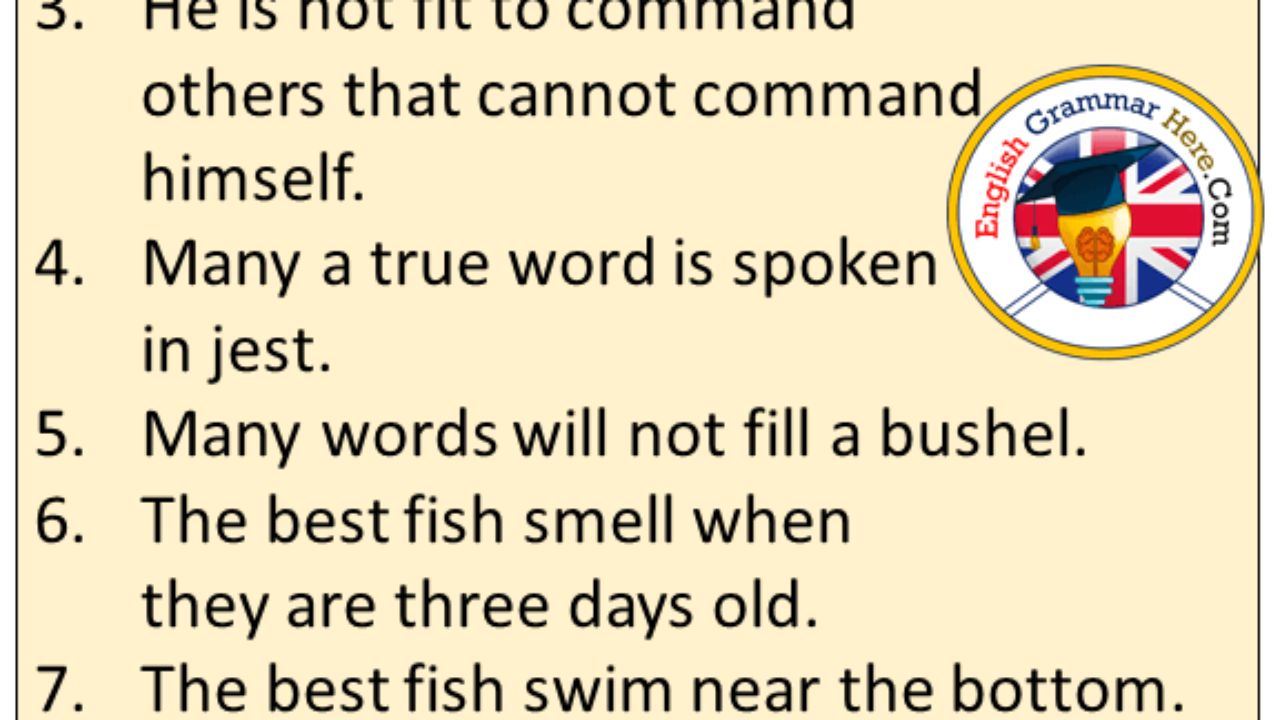 What Is A Proverb 50 Popular Proverbs In English With 42 OFF