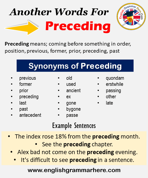 Another Word For Preceding What Is Another Synonym Word For Preceding Another Word For Preceding What Is Another Synonym Word For Preceding