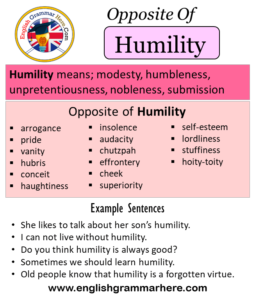Opposite Of Humility, Antonyms of Humility, Meaning and Example ...
