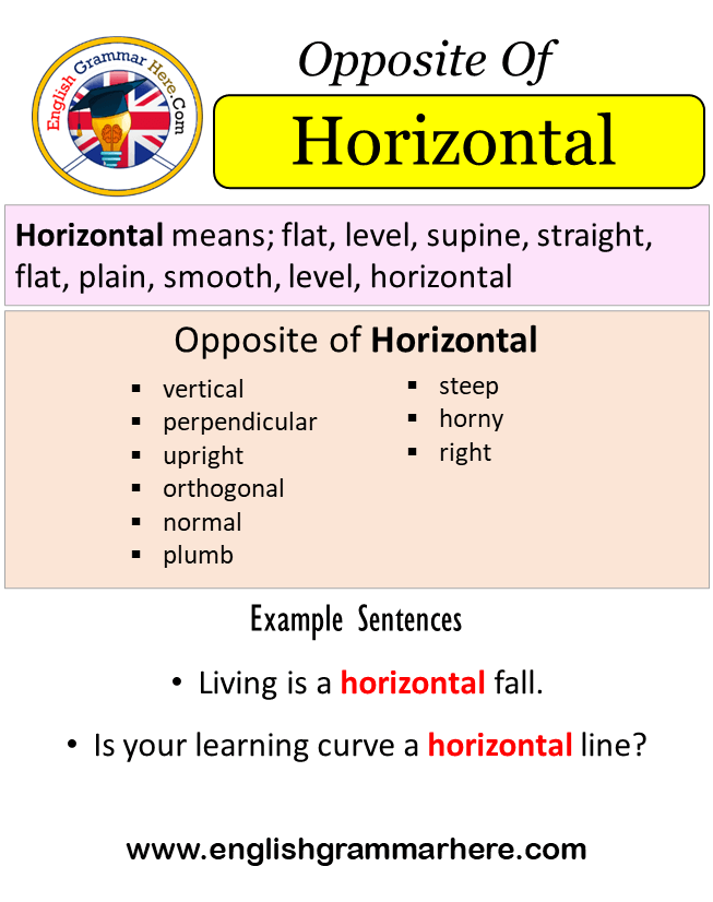 Opposite Of Horizontal Antonyms Of Horizontal Meaning And Example