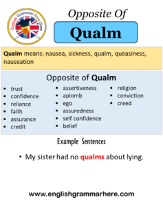 Opposite Of Qualm, Antonyms of Qualm, Meaning and Example Sentences ...