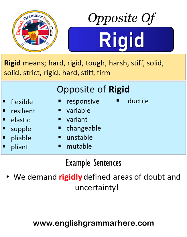 Opposite Of Rigid Antonyms Of Rigid Meaning And Example Sentences Opposite Of Rigid Antonyms Of Rigid Meaning And Example Sentences