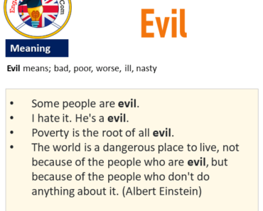 Evil in a Sentence and Meaning Archives - English Grammar Here