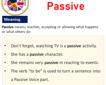 Passive in a Sentence and Meaning Archives - English Grammar Here