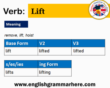 Lift V1 V2 V3 V4 V5 Archives - English Grammar Here