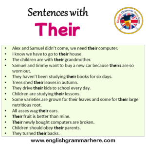 Sentences with Their, 14 Sentences with Their in English - English ...