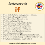 Sentences with if, 13 Sentences with if in English - English Grammar Here