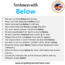 Sentences with Below, Below in a Sentence in English, Sentences For ...