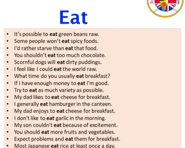 Sentences For Eat Archives - English Grammar Here