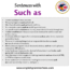 Sentences with Such as, Such as in a Sentence in English, Sentences For ...