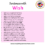 Sentences with Wish, Wish in a Sentence in English, Sentences For Wish ...