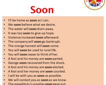 Sentences For Soon Archives - English Grammar Here