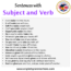 Sentences with Subject and Verb, Subject and Verb in a Sentence in ...