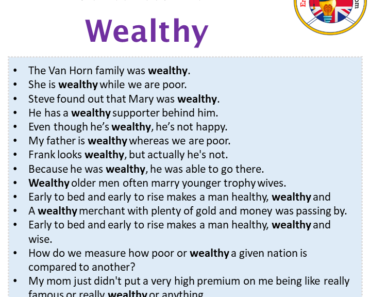 Wealthy in a Sentence in English Archives - English Grammar Here
