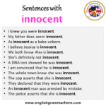 Sentences with innocent, innocent in a Sentence in English, Sentences ...
