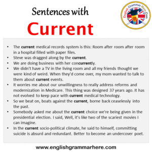 Sentences with Current, Current in a Sentence in English, Sentences For ...