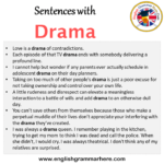 Sentences with Drama, Drama in a Sentence in English, Sentences For ...