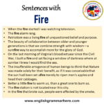 Sentences with Fire, Fire in a Sentence in English, Sentences For Fire ...