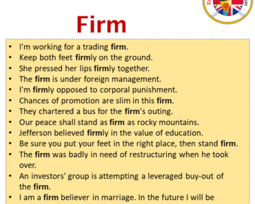 Sentences For Firm Archives - English Grammar Here