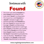 Sentences with Found, Found in a Sentence in English, Sentences For ...
