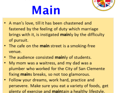 Sentences For Main Archives - English Grammar Here