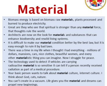 Material in a Sentence in English Archives - English Grammar Here