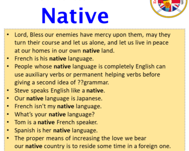 Native in a Sentence in English Archives - English Grammar Here