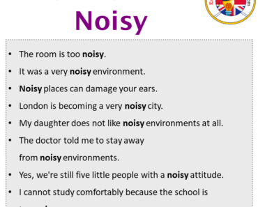Sentences with Noisy Archives - English Grammar Here