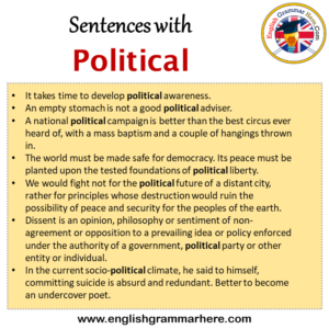 Sentences with Political, Political in a Sentence in English, Sentences ...