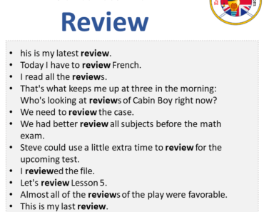 Sentences with Review Archives - English Grammar Here