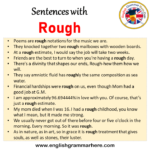 Sentences with Rough, Rough in a Sentence in English, Sentences For ...
