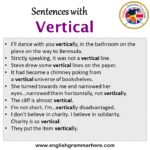 Sentences with Vertical, Vertical in a Sentence in English, Sentences ...