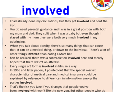 Sentences with involved Archives - English Grammar Here