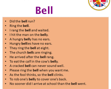 Sentences For Bell Archives - English Grammar Here