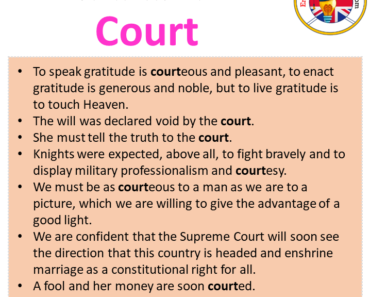 Sentences For Court Archives - English Grammar Here