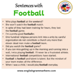 Sentences with Football, Football in a Sentence in English, Sentences ...
