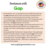 Sentences with Gap, Gap in a Sentence in English, Sentences For Gap ...