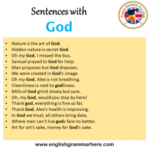 Sentences with God, God in a Sentence in English, Sentences For God ...