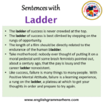 Sentences with Ladder, Ladder in a Sentence in English, Sentences For ...