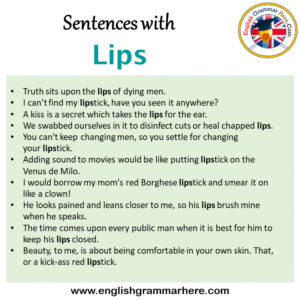Sentences with Lips, Lips in a Sentence in English, Sentences For Lips ...