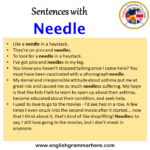 Sentences with Needle, Needle in a Sentence in English, Sentences For ...