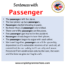 Sentences with Passenger, Passenger in a Sentence in English, Sentences ...