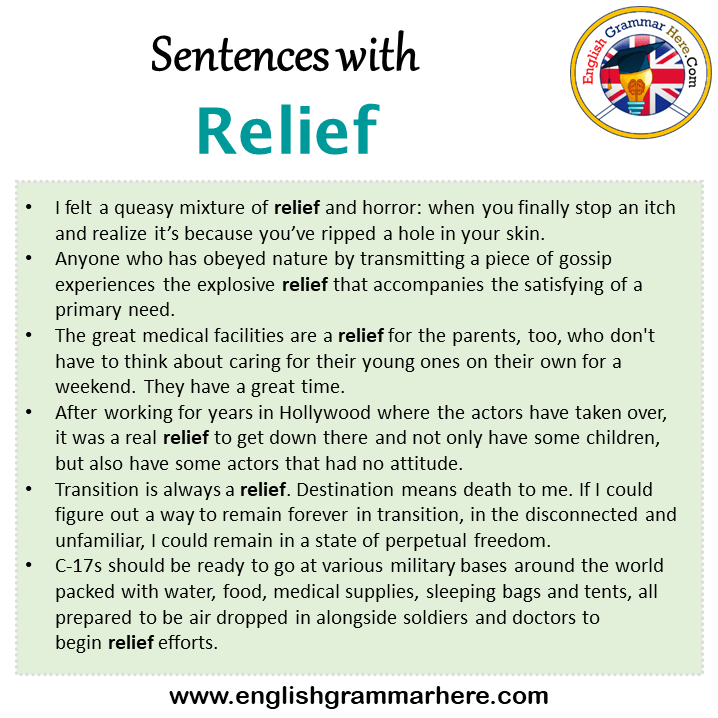 Sentences With Relief Relief In A Sentence In English Sentences For Sentences With Relief Relief In A Sentence In English Sentences For