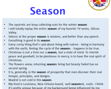 Sentences with Season Archives - English Grammar Here