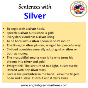 Sentences with Silver, Silver in a Sentence in English, Sentences For ...