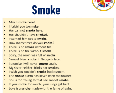 Sentences For Smoke Archives - English Grammar Here